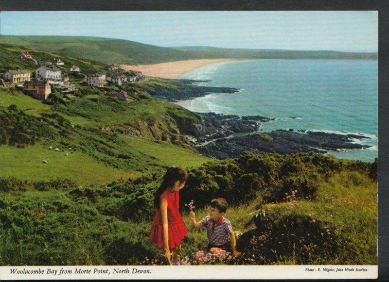 Devon Postcard - Woolacombe Bay From Morte Point, North Devon T1177 ...