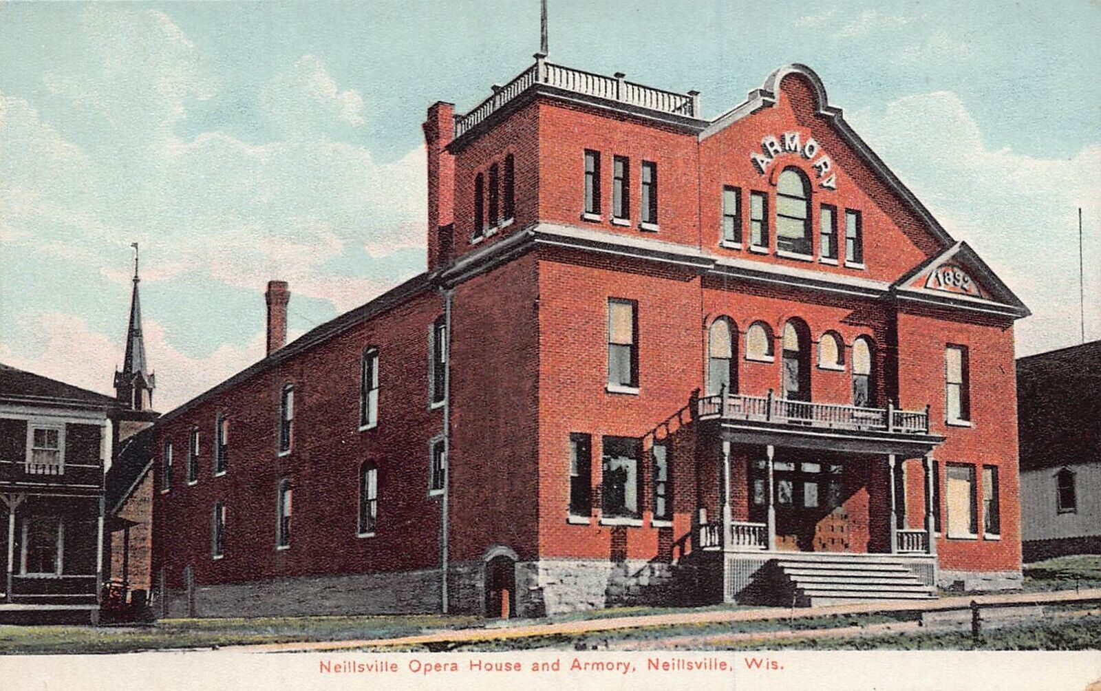 Neillsville Wisconsin~Neillsville Opera House & Armor~C C Sniteman Publ ...