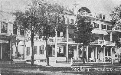 Franklin, New Hampshire THE ODELL Opera House Merrimack County Vintage ...