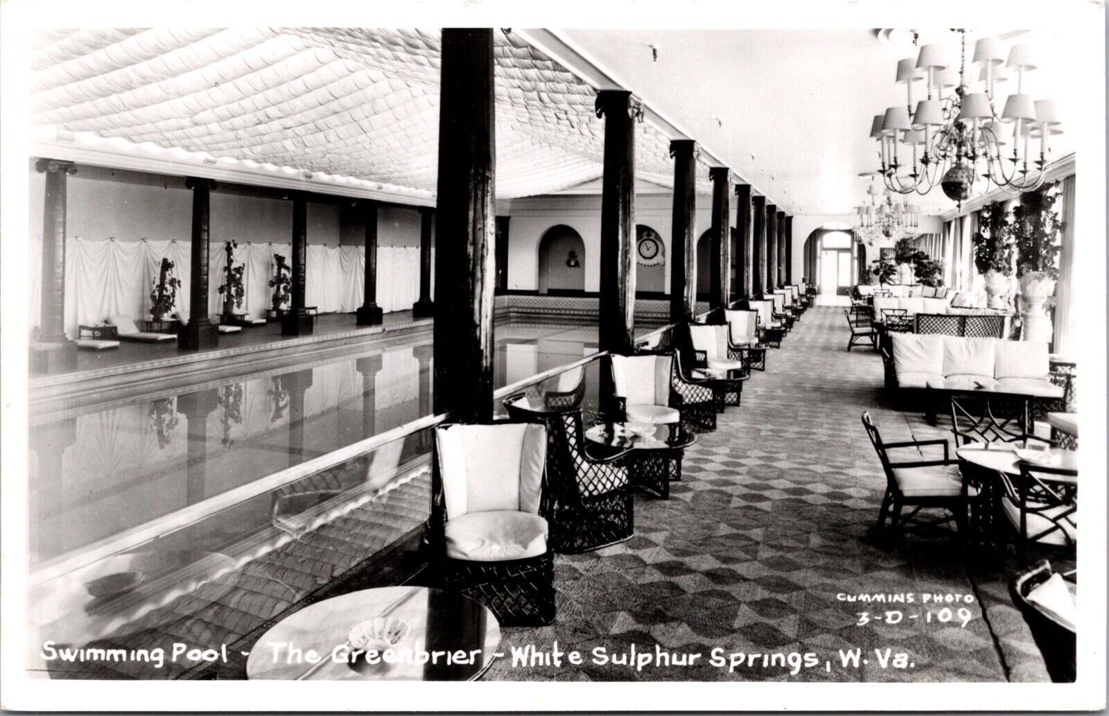 RP Postcard Swimming Pool The Greenbrier White Sulphur Springs West ...