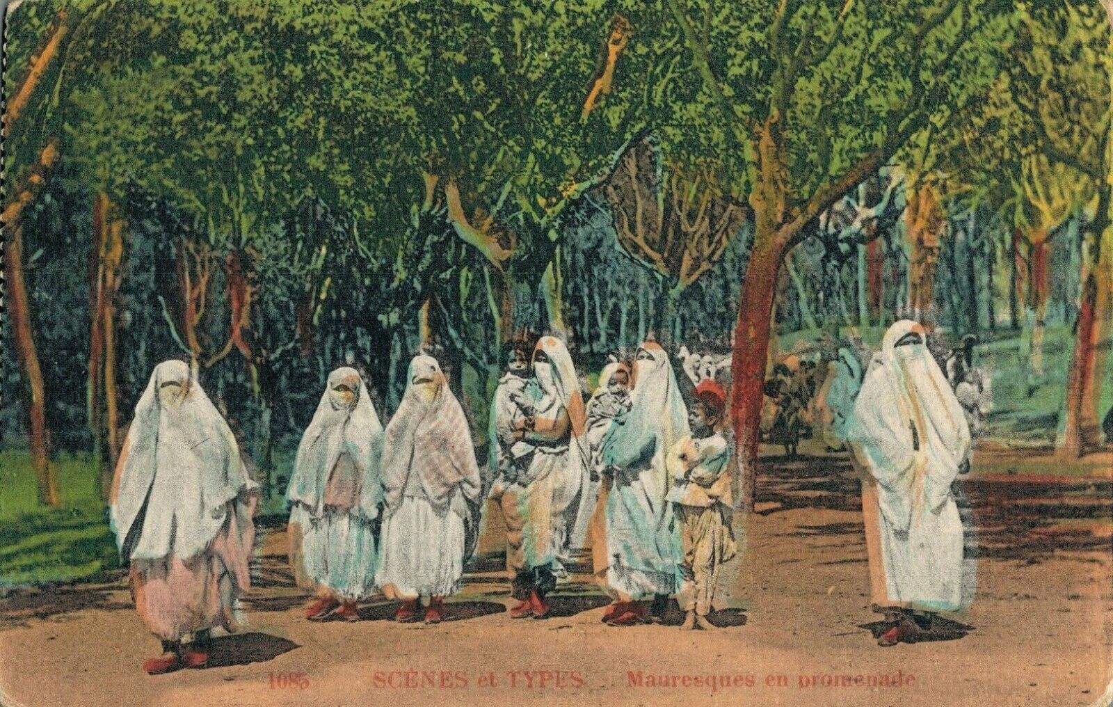 Algeria Scenes et Types Mauresques en promenade 04.40 | Africa ...