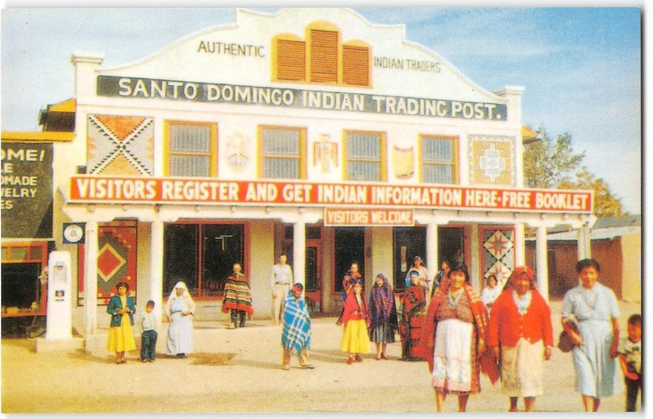1960s Roadside SANTO DOMINGO INDIAN TRADING POST New Mexico Reservation ...