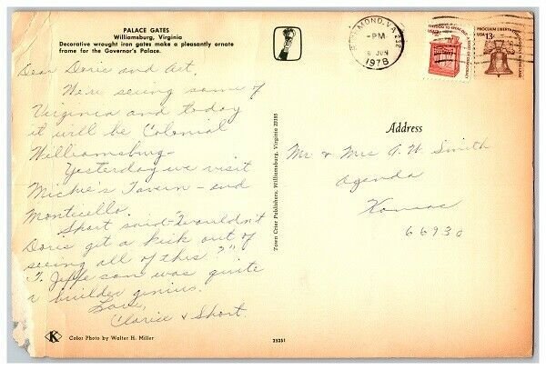 Governor's Palace Gates Williamsburg Virginia Vintage GIANT Oversize ...