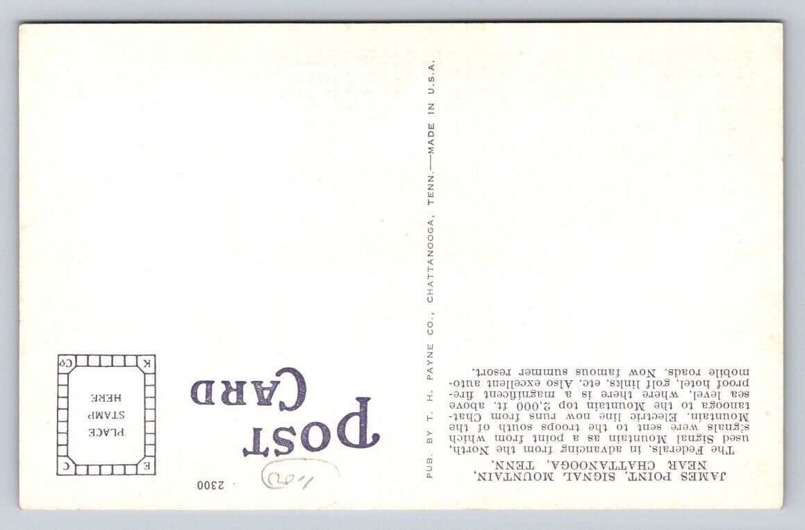 Linen James Point Signal Mountain Trolley Chattanooga Tennessee P662X ...