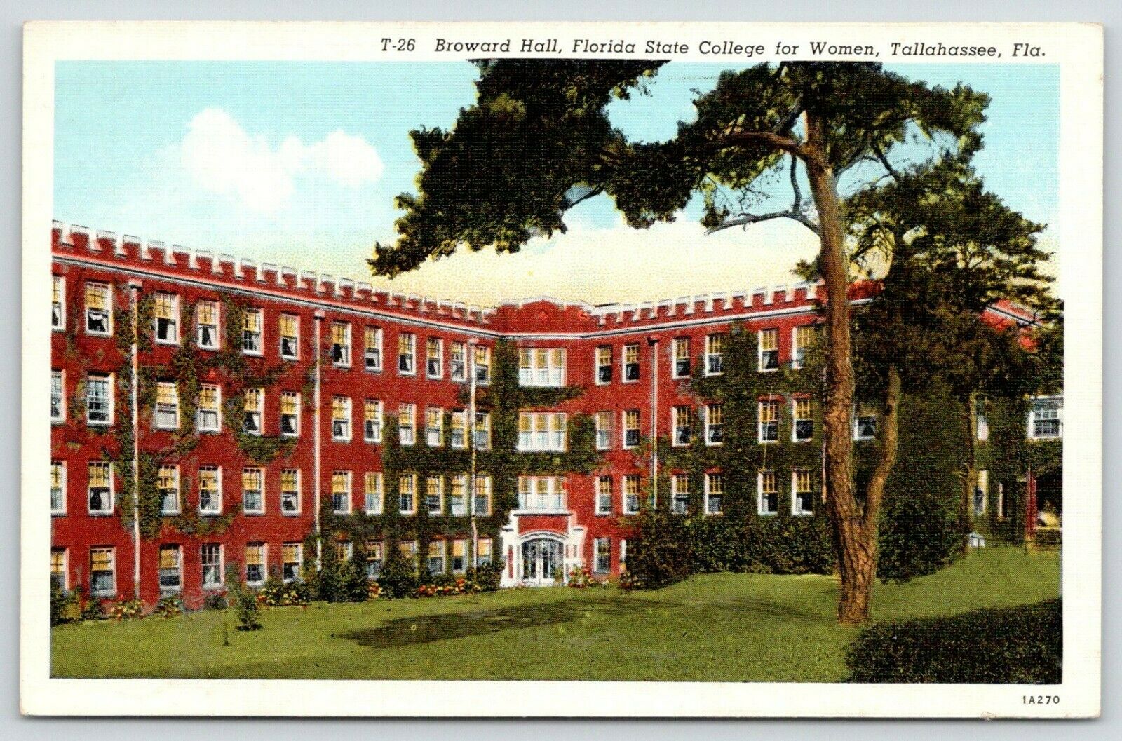 Tallahassee Florida~Florida State College for Women~Broward Hall~1940s ...