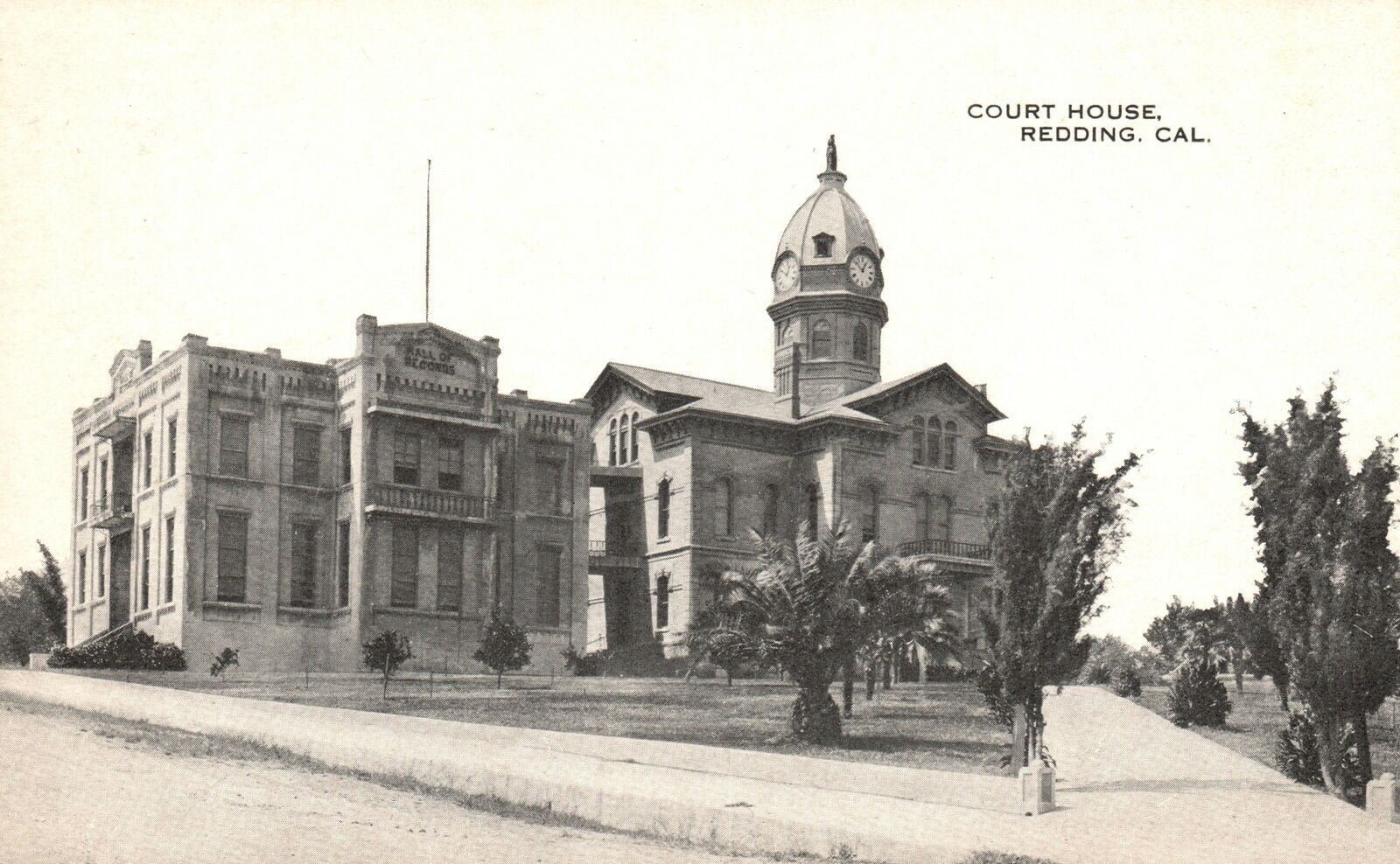 Vintage Postcard 1910's View of Court House Redding California CA ...