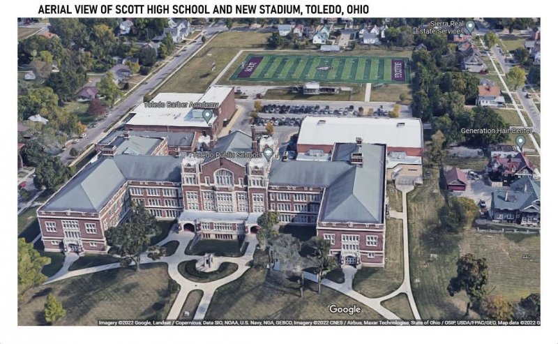 Toledo OH Scott High School & Siebert Football Stadium (Razed 1970 ...