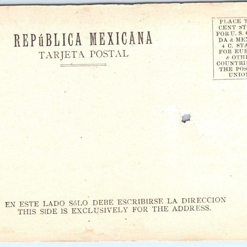 c1900s UDB Ciudad Juarez, Mexico Postcard Republica Mexicana Tarjeta ...