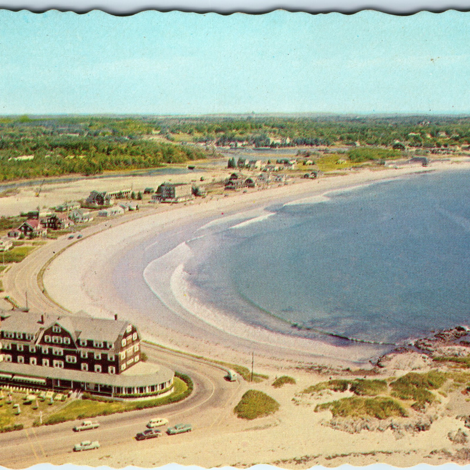 c1970s Kennebunkport, ME Beach Oakes Neck Gooch's Crescent Birds Eye ...