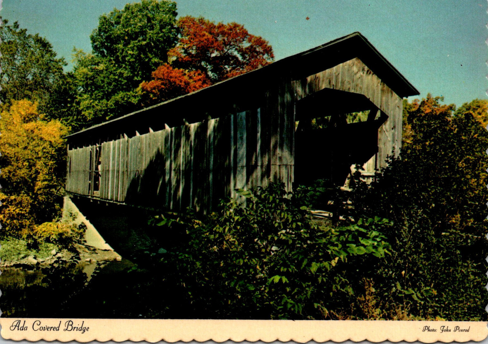 Michigan Ada The Ada Covered Bridge Over Thornapple River | United ...