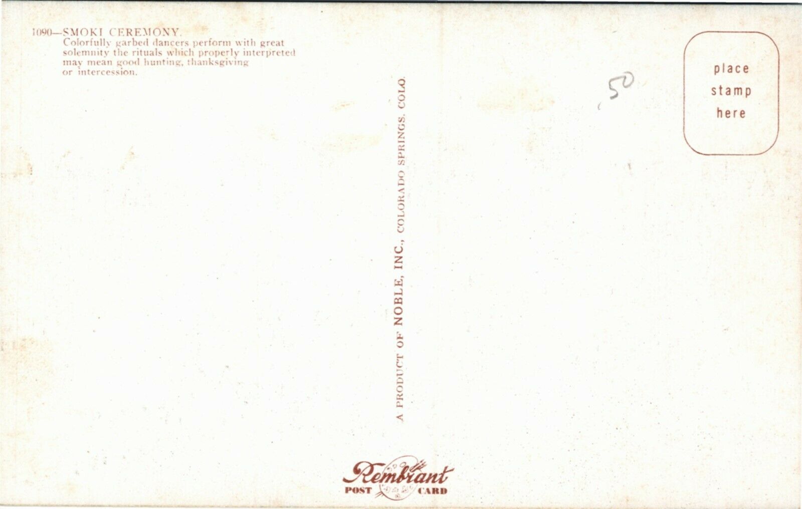 Postcard Native Americana AZ Smoki Ceremony Dancers Performing Rituals ...