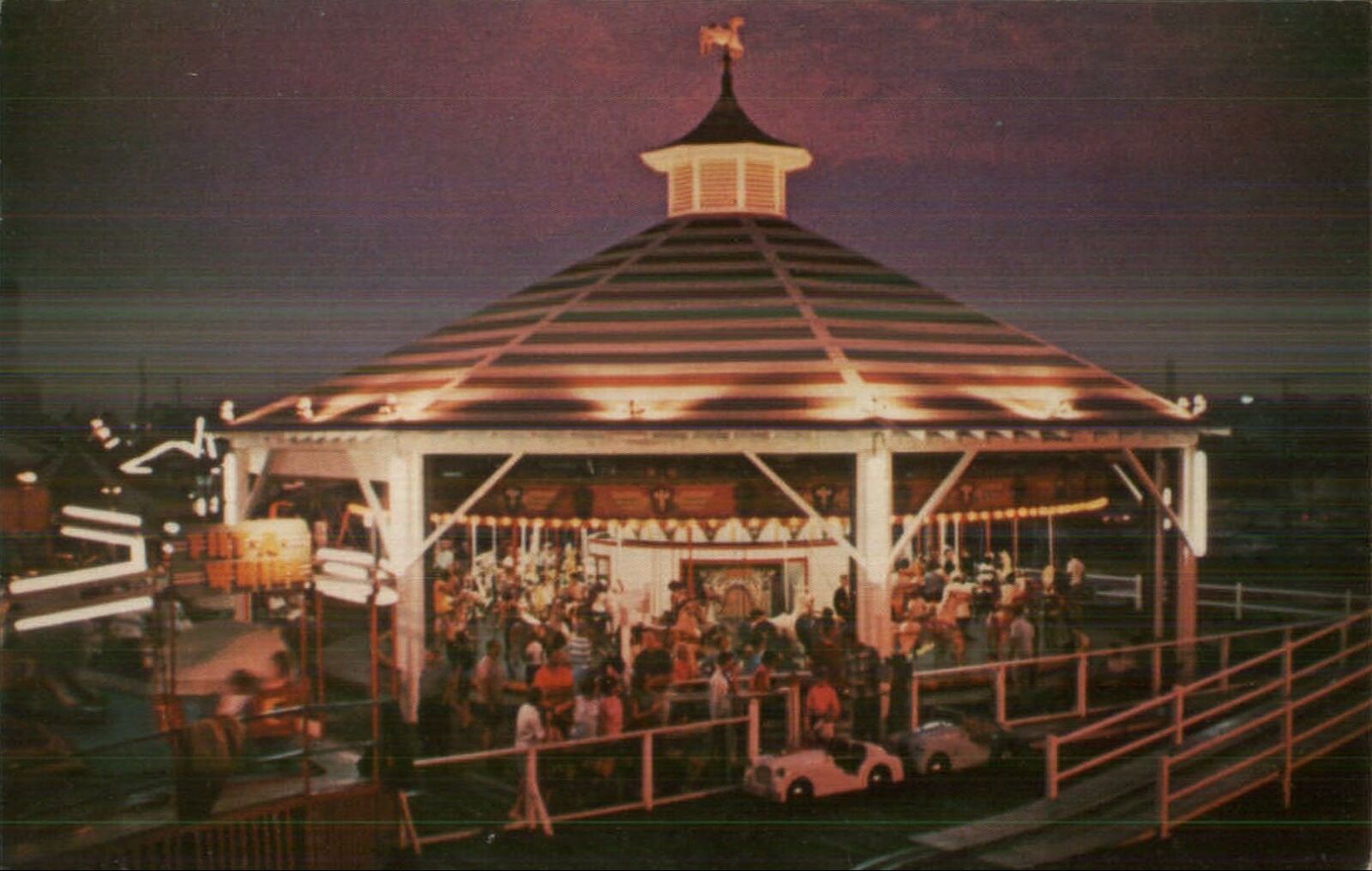 Pt. Point Pleasant NJ Amusement Center Merry-Go-Round Carousel Postcard ...