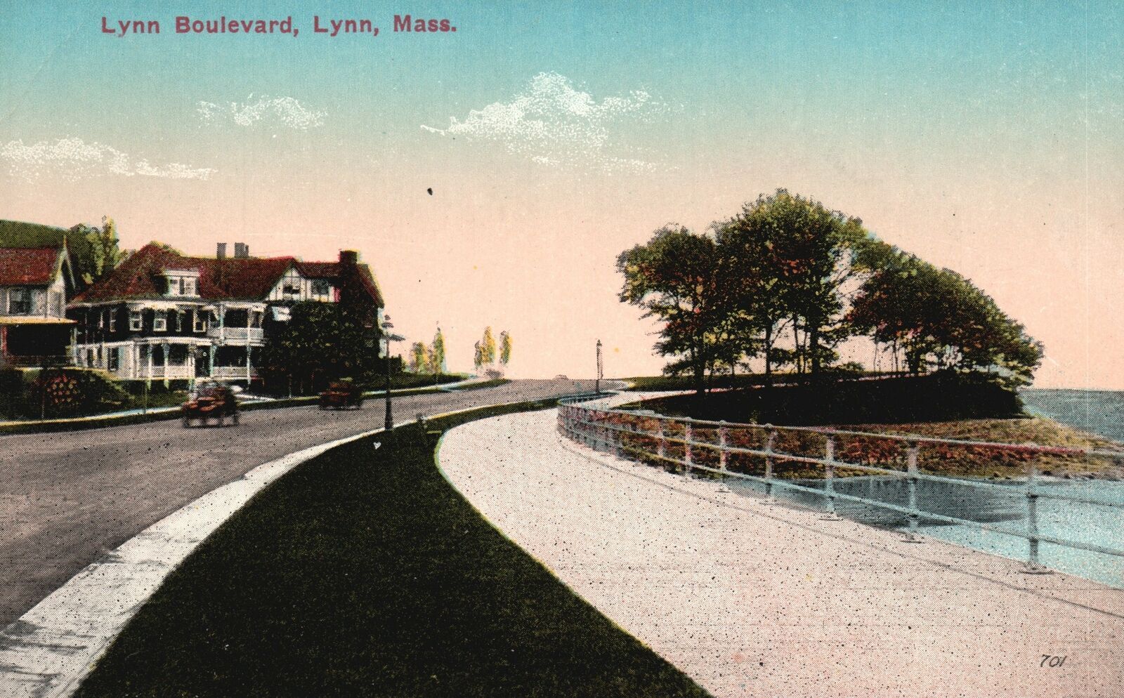Vintage Postcard Lynn Boulevard Roads And Highways Scene Lynn ...