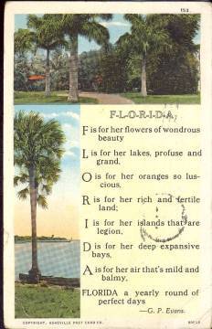 FLORIDA POEM by G.P. Evans from 1920s with pretty views - 1920s ...