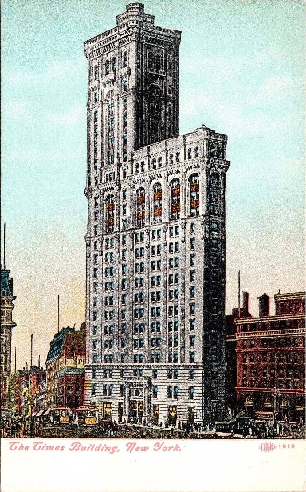 Times Building New York City New York Streetview Historical DB Postcard ...