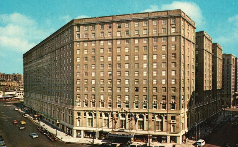 Vintage Postcard Statler Hilton Hotel Rooms Restaurants Boston ...