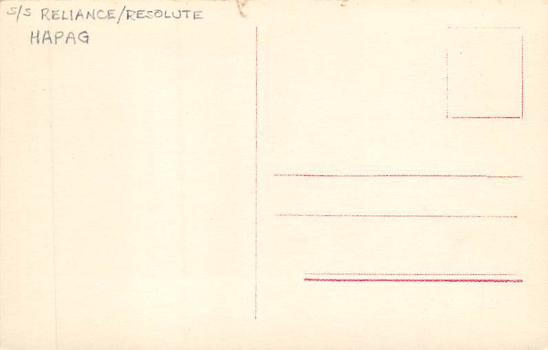 SS Reliance Resolute, Real Photo Hamburg-American Line Ship | Topics ...