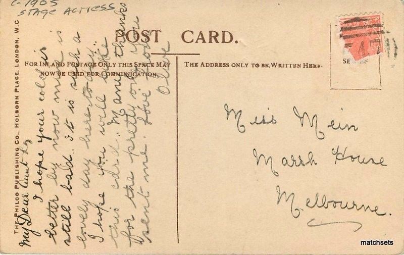 C-1905 Stage Actress Adrienne Augarde RPPC Real Photo postcard 1353 ...