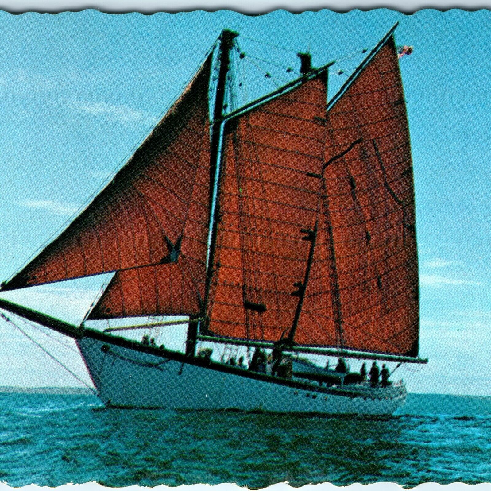 c1960s Camden, ME Schooner Roseway Windhammer Boat Ship Sailboat Chrome ...