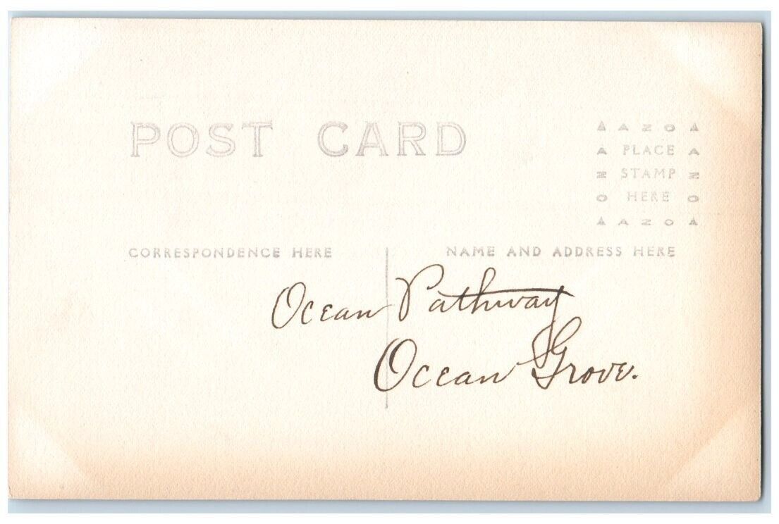 c1910's Ocean Pathway Town View Ocean Grove New Jersey NJ RPPC Photo ...