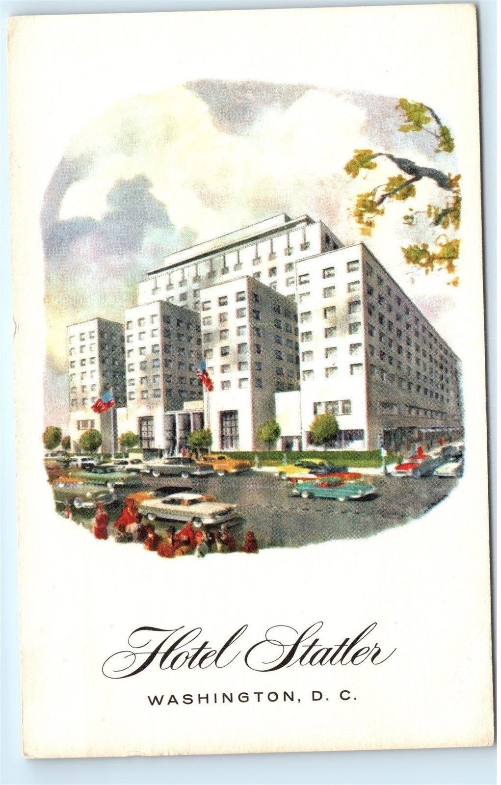 *1950s Hotel Statler Washington DC Artist Rendition Drawing Vintage ...