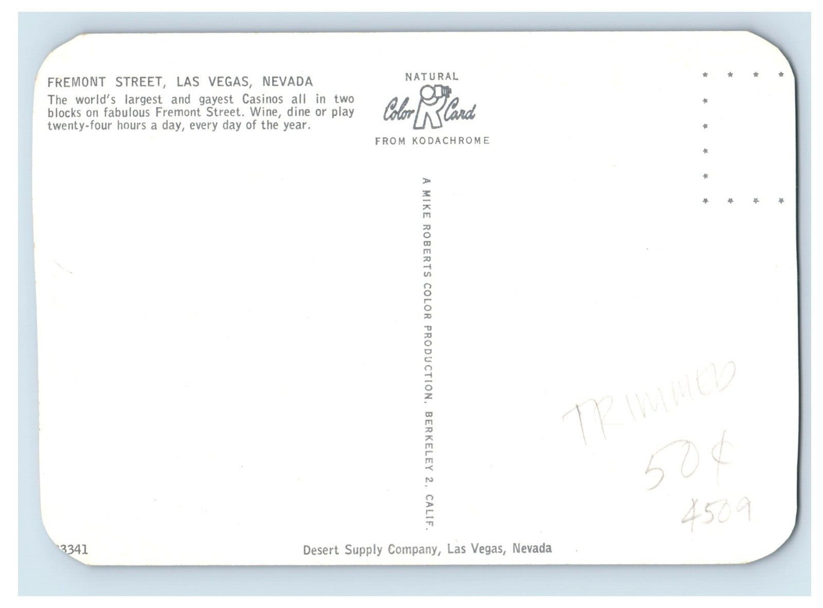 Vintage Fremont Street Las Vegas, Nevada Postcards P166E | United ...