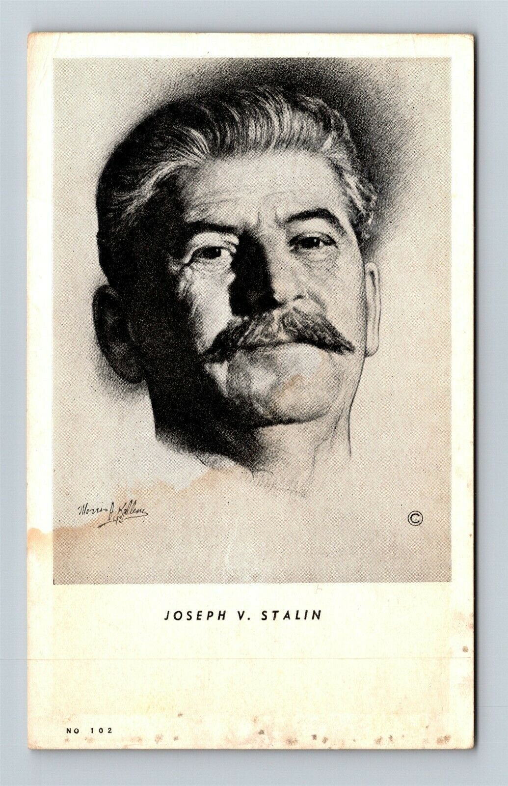 Postcard WW2 Era Artist Sketch of Joseph Stalin Soviet Union Z8 | Other ...