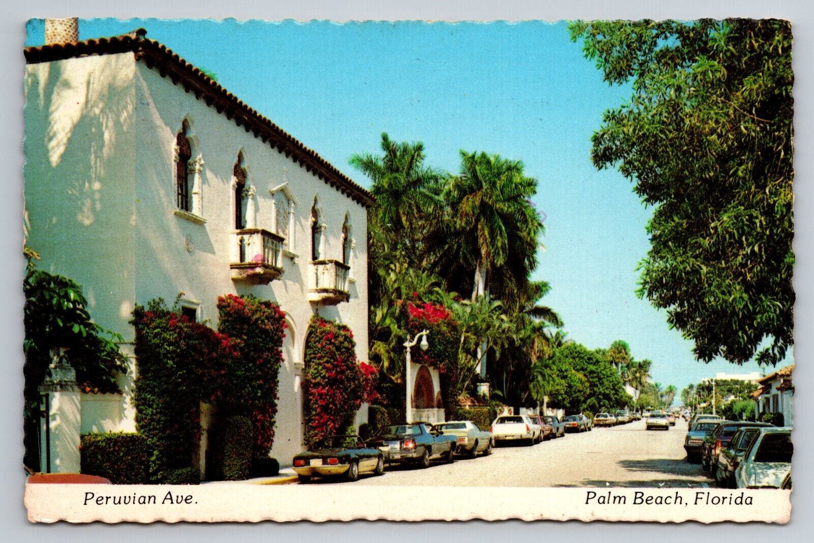 Peruvian Ave. Palm Beach Vintage Posted 1982 Florida Postcard | United ...