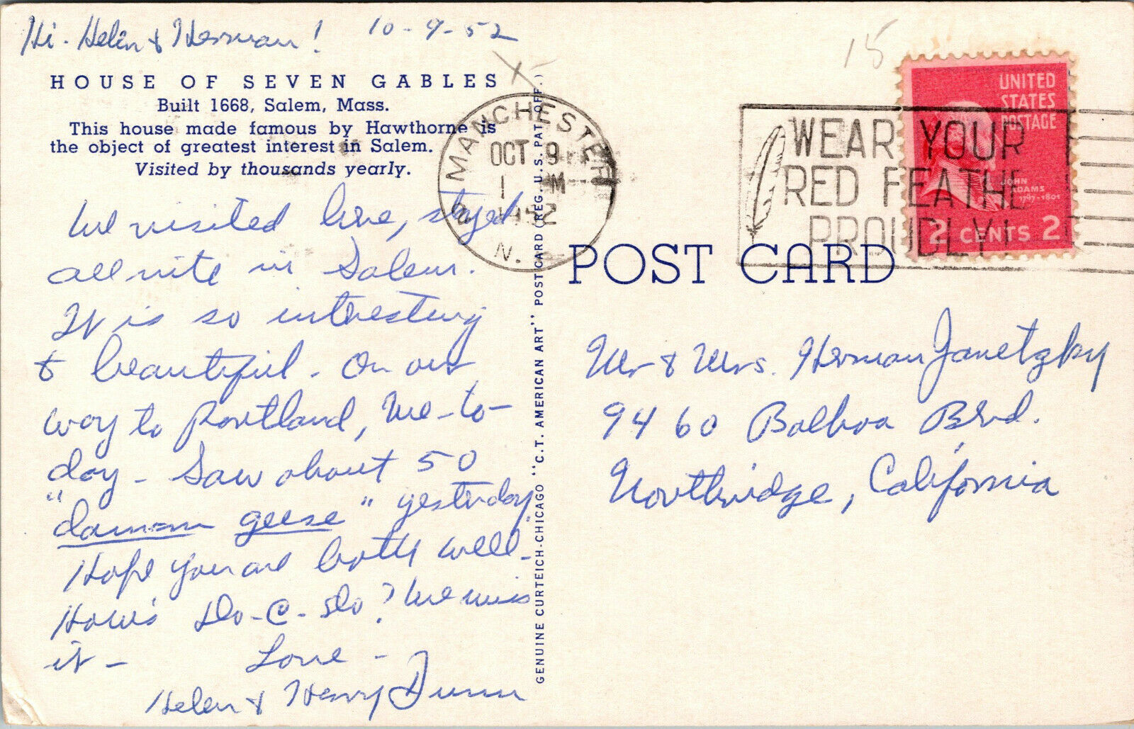 Vtg 1920s House of Seven Gables Hawthorne Salem Massachusetts MA ...
