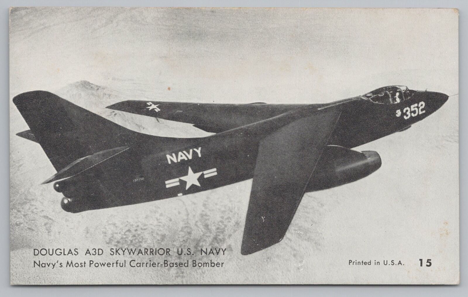 Aircraft~US Navy~Douglas A3D Skywarrior~Bomber~Vintage Postcard ...