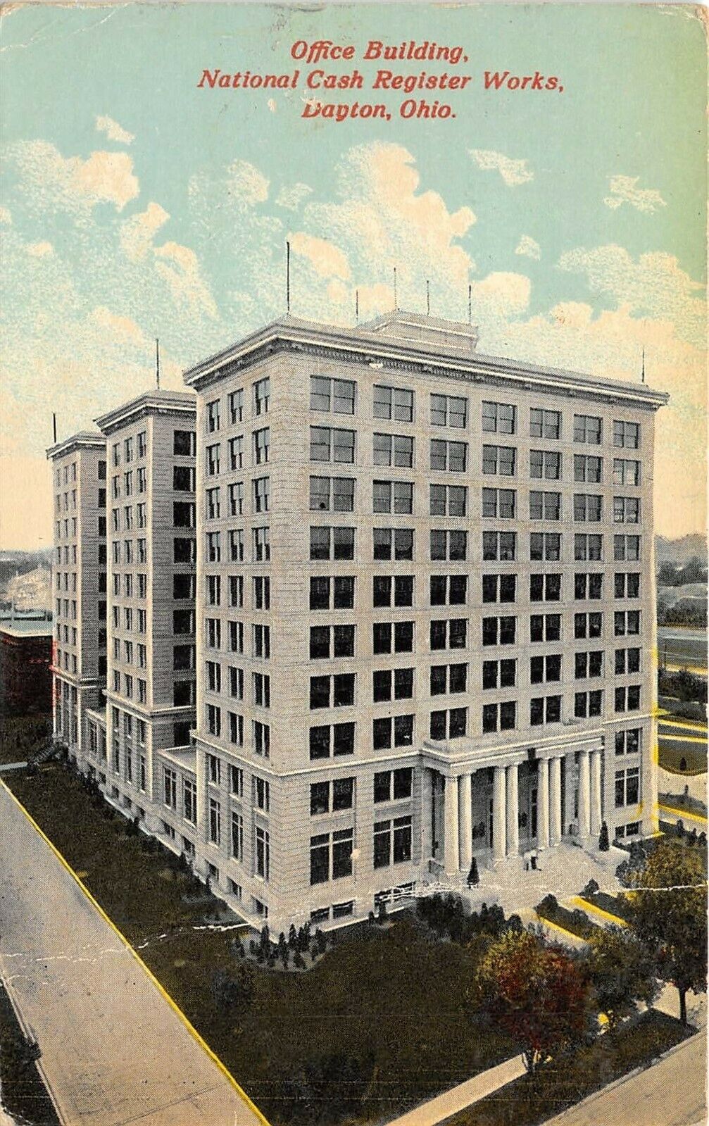 Dayton Ohio 1911 Postcard Office Building National Cash Register Works ...