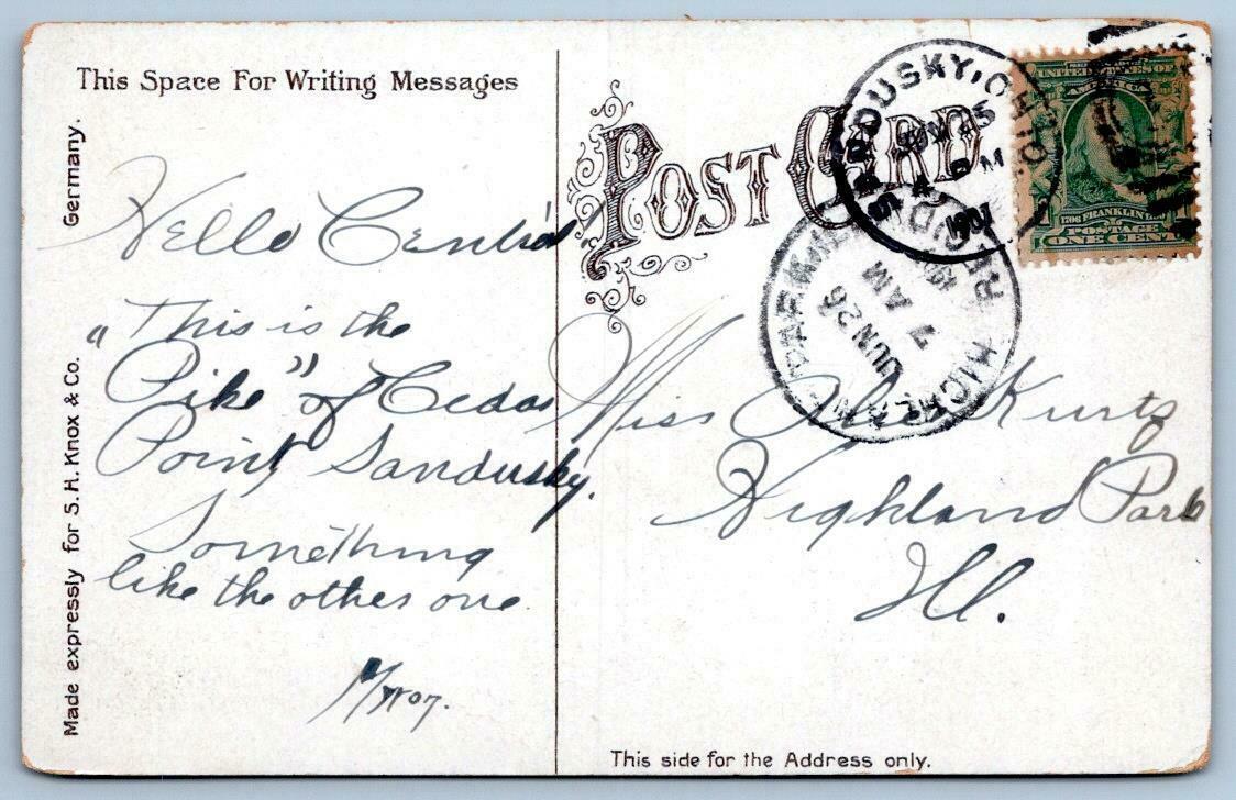 1909 ERA Cedar Point Midway Sandusky Ohio*S H Knox CO Antique Postcard ...