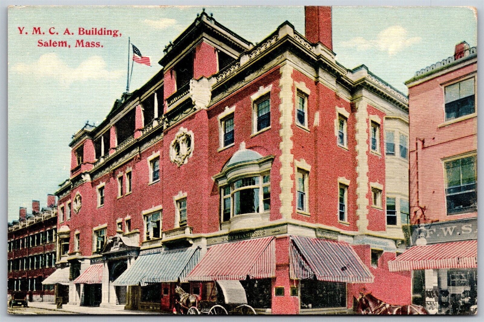 Vtg Salem Massachusetts MA YMCA Building 1910s Old View Unused Postcard ...