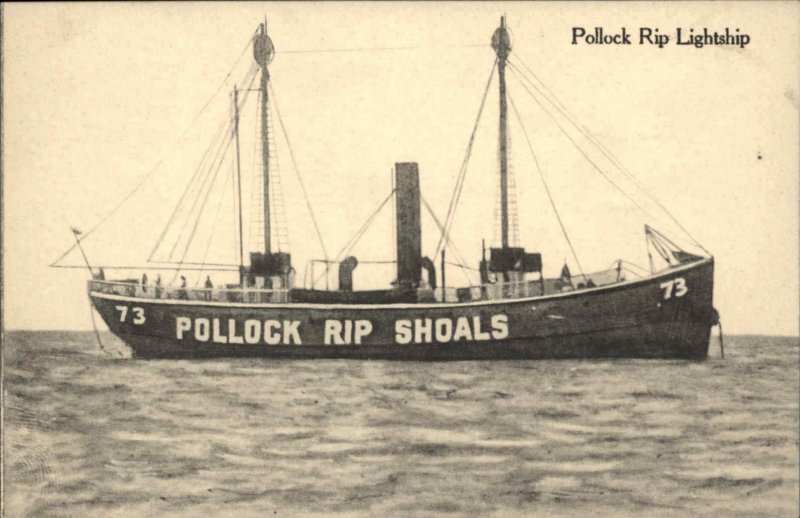 Pollock Rip Lightship Lighthouse Ship #73 c1910 Postcard | Other ...