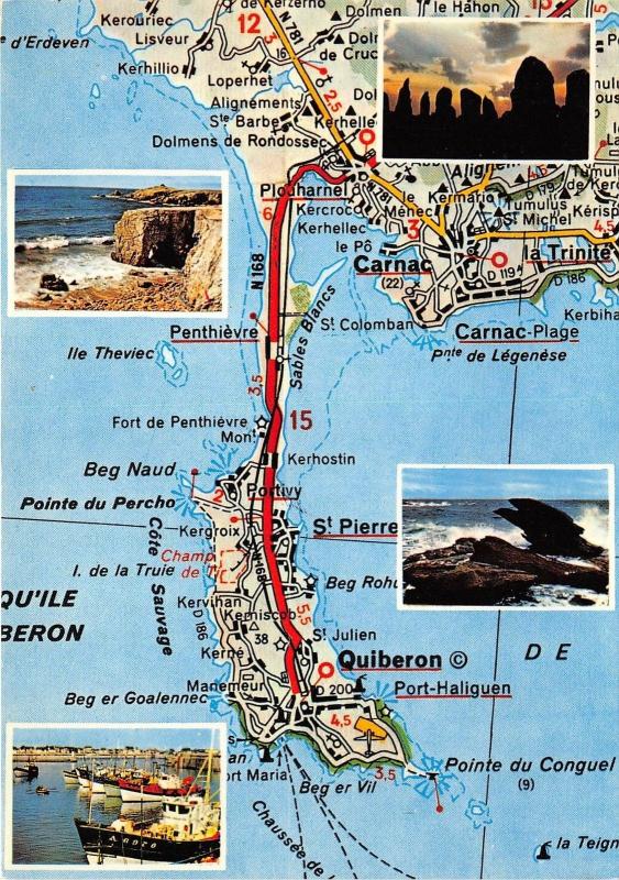 BR5940 Presqu'ile de Quiberon map cartes geographique france | Europe ...