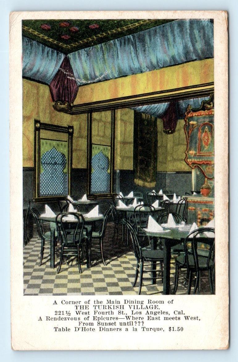 LOS ANGELES, CA ~ Dining Room TURKISH VILLAGE Restaurant ca 1920s ...