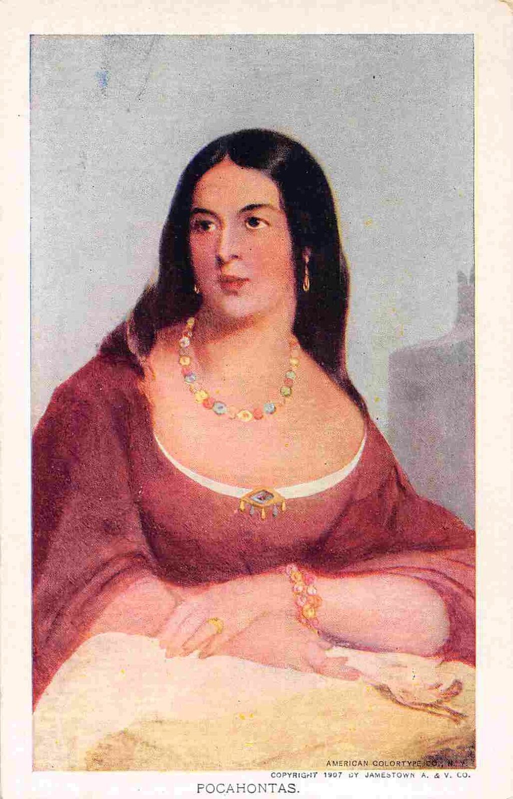 Pocahontas Native American Woman Jamestown Virginia Exposition 1907 ...
