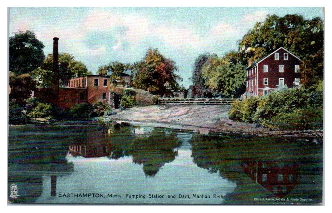 Early 1900s Pumping Station and Dam, Manhan River, Easthampton, MA ...