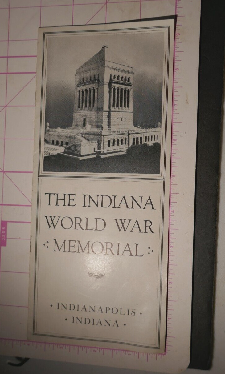 Vintage Historical Brochure The Indiana World War Memorial Indianapolis ...
