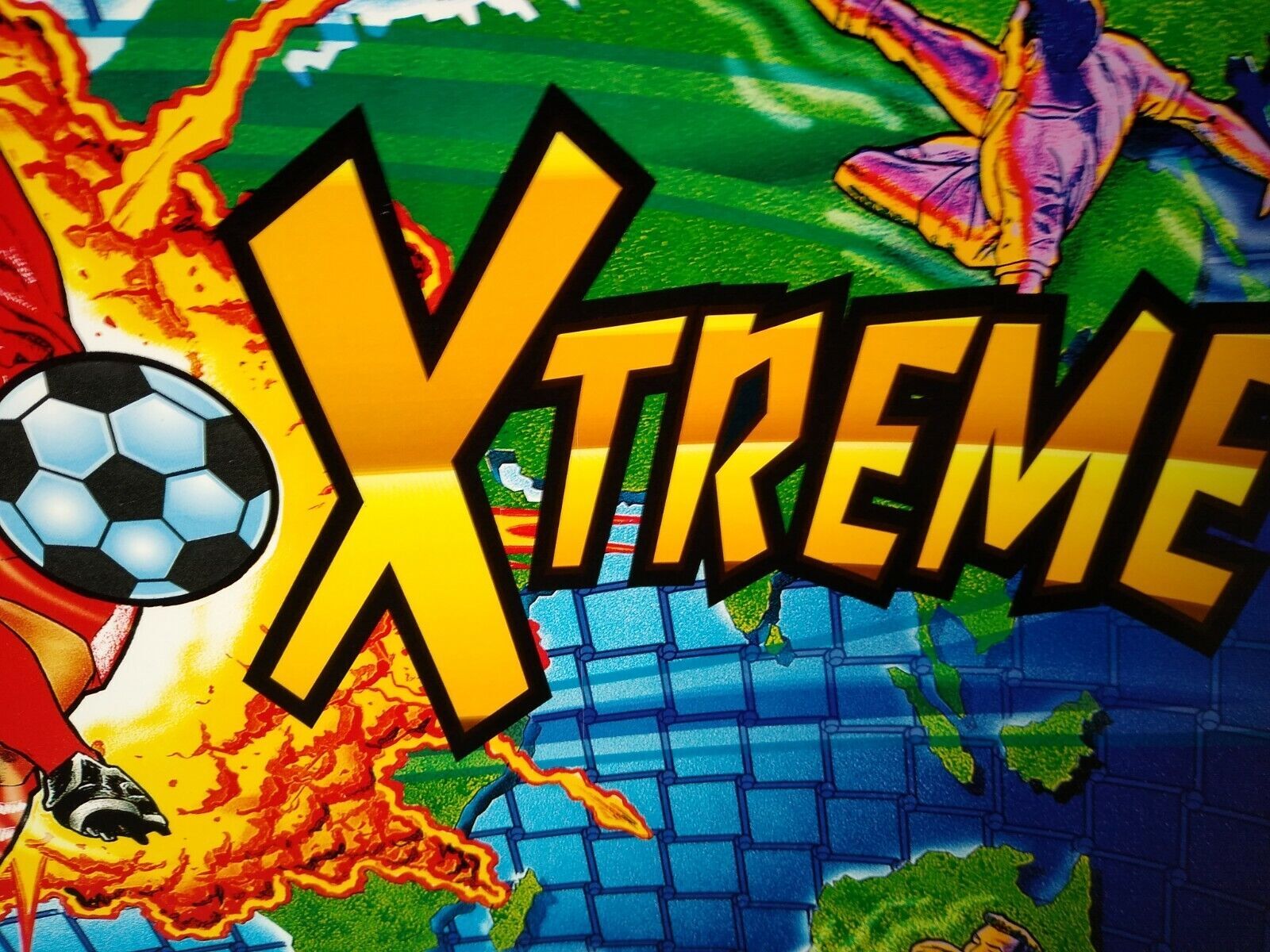 Striker Xtreme Pinball Translite Art Sheet Original Soccer Sports 2000 ...