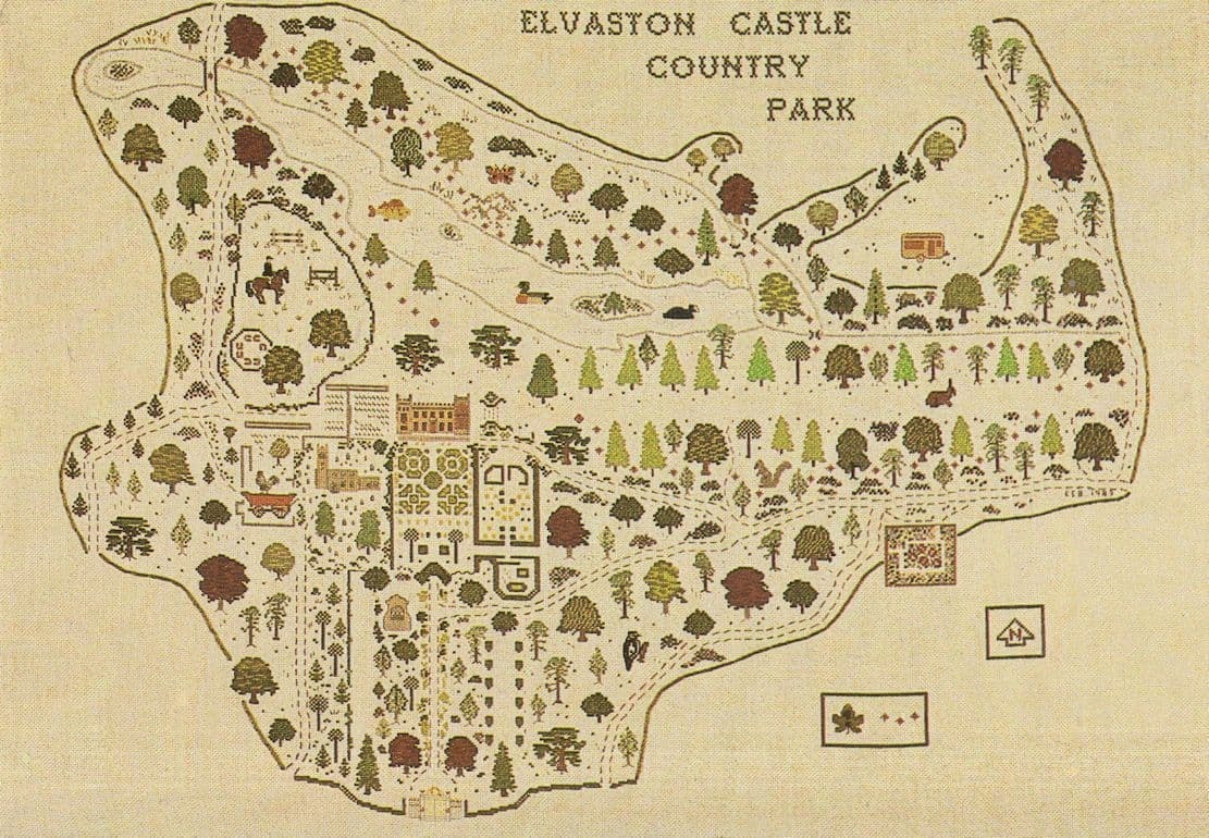 Elvaston Castle Country Park Derby 1980s Map Postcard | Europe - United ...