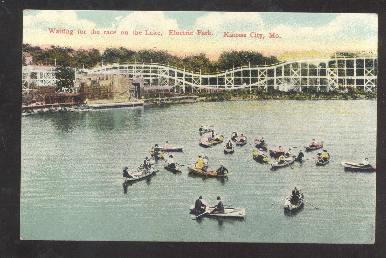 Kansas City Missouri Electric Park Amusement Park Roller Coaster ...