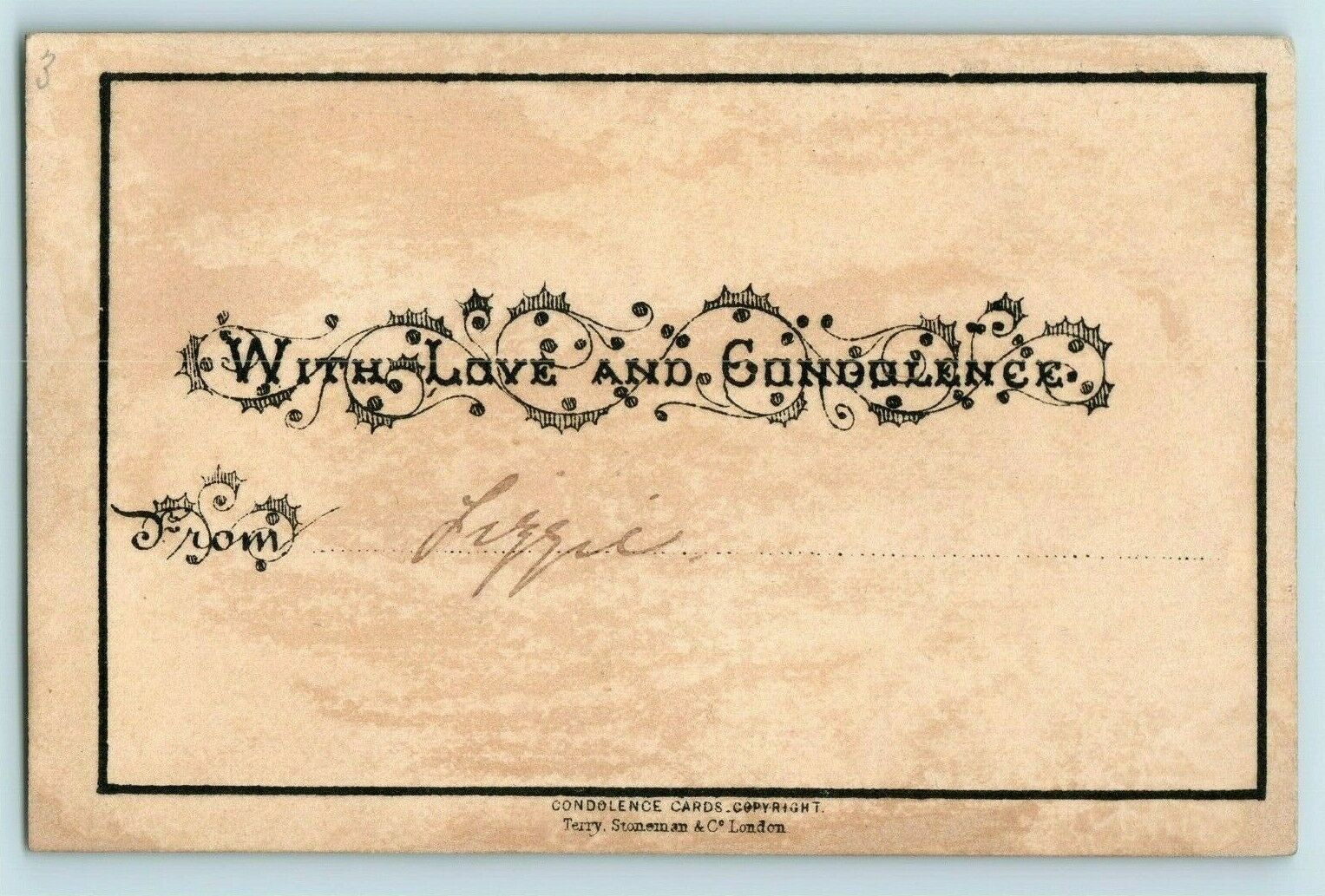 1870-80's London Condolence Victorian Motto Quote Trade Card P141 ...