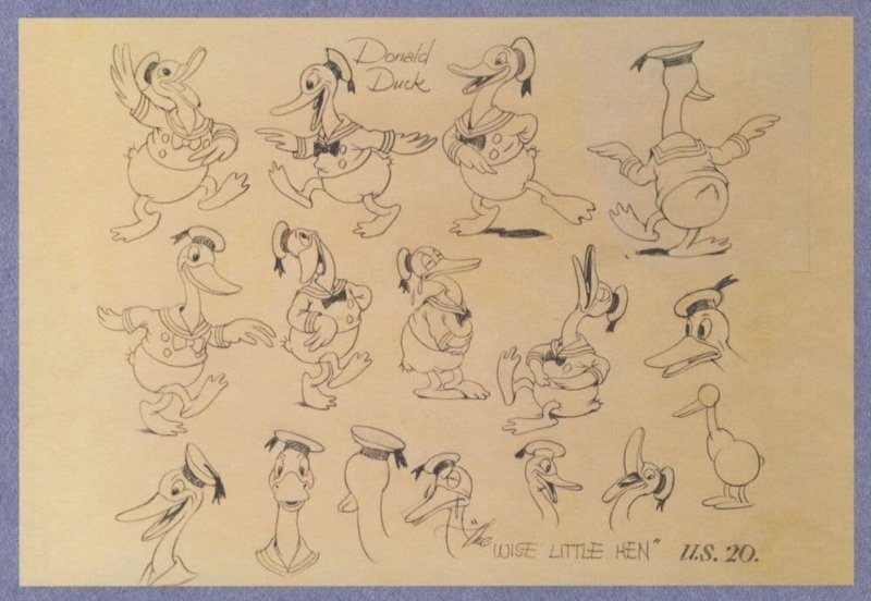 Donald Duck The Wise Little Hen 1934 Cartoon Postcard | Topics - Disney ...