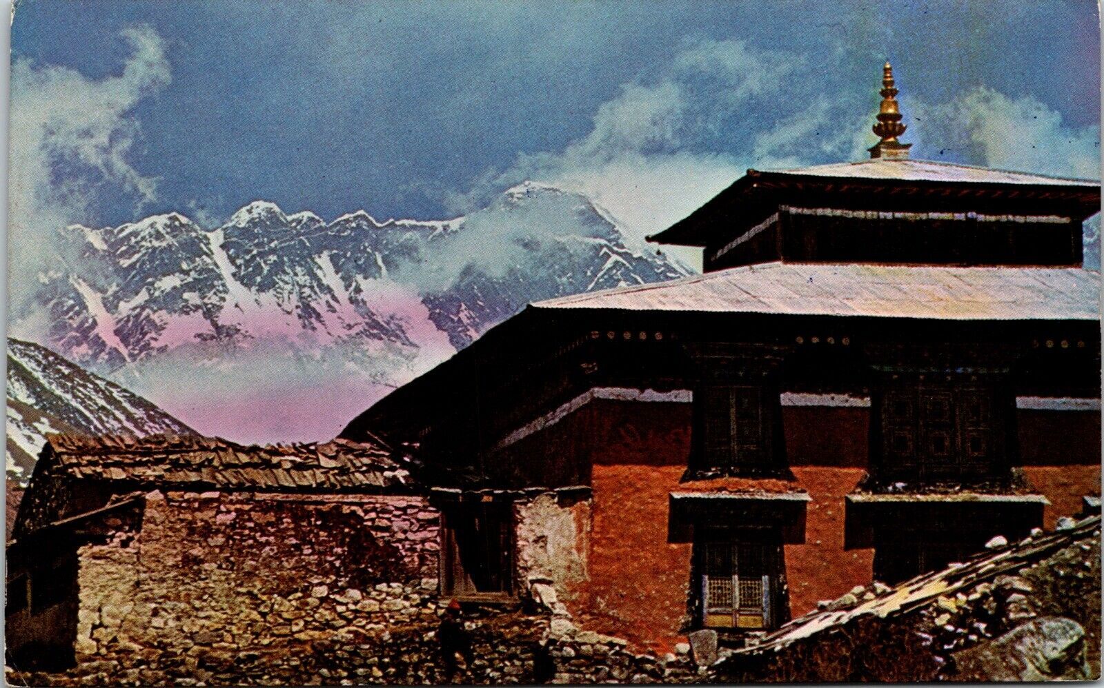 New Road Kathmandu Nepal Scenic Mountain Landmarks Chrome WOB Postcard ...