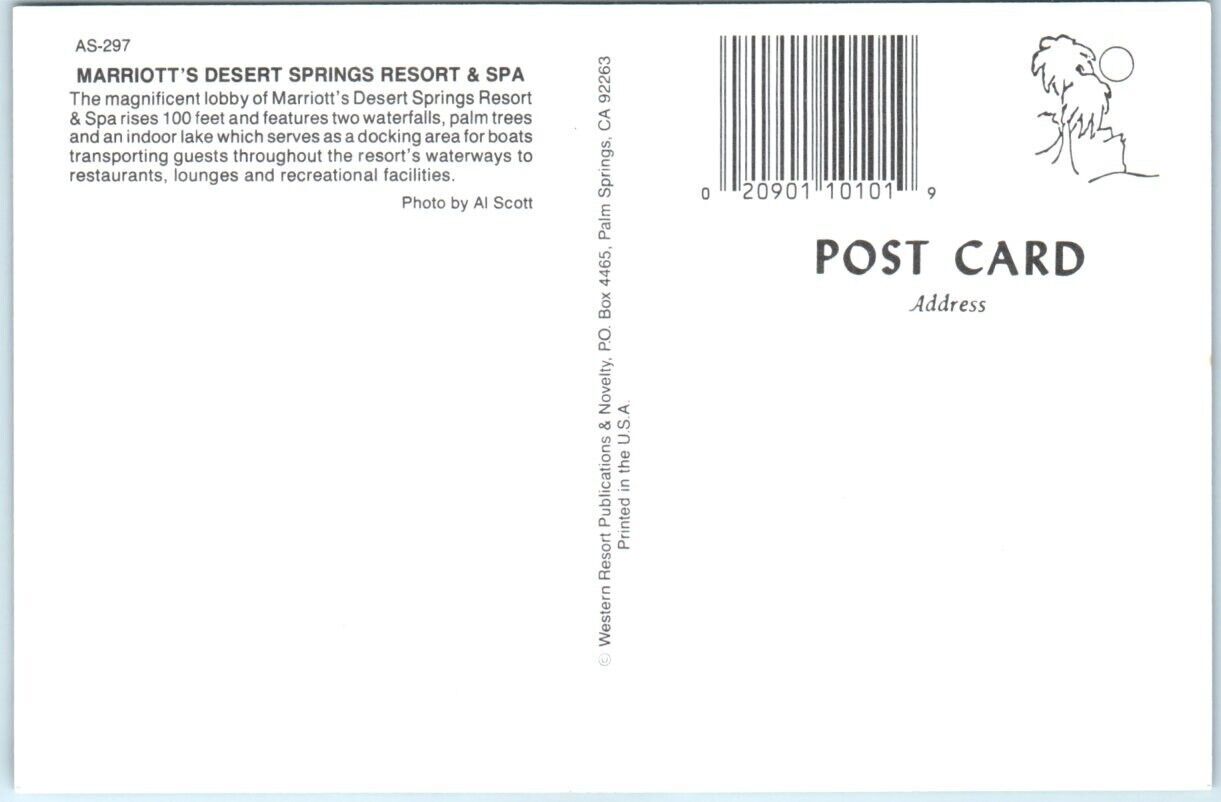 Postcard - Lobby, Marriott's Desert Springs Resort & Spa - Palm Desert ...