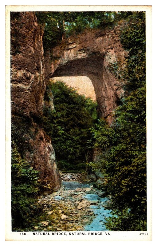 Vintage Natural Bridge, Natural Bridge, VA Postcard | United States ...