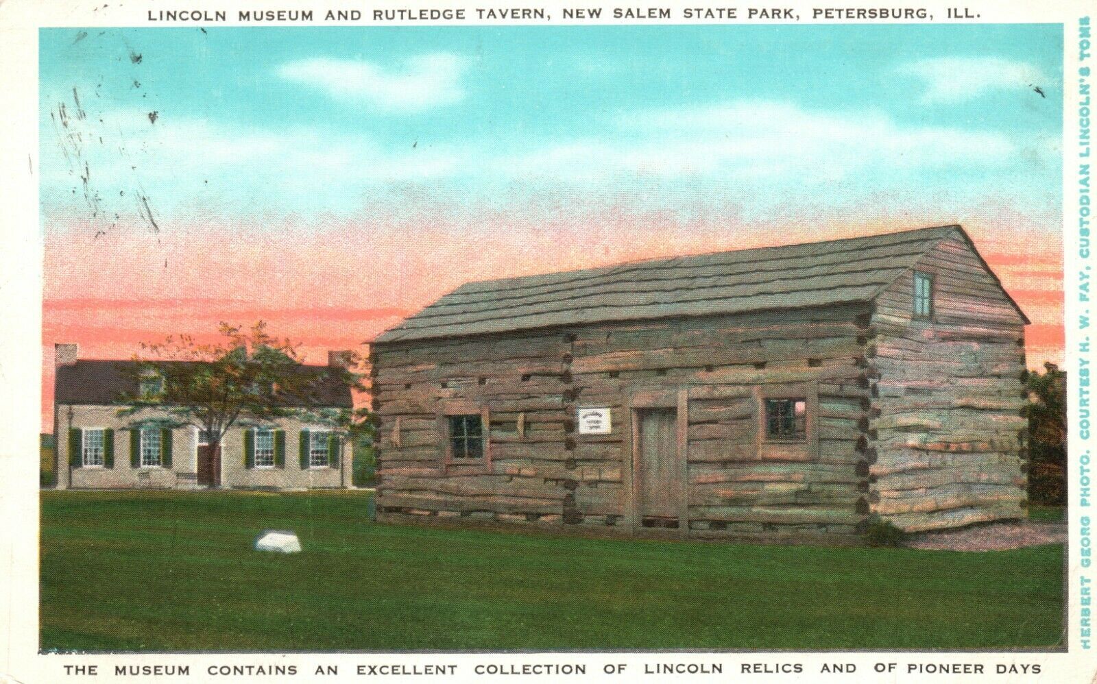 Vintage Postcard 1946 Lincoln Museum & Rutledge Tavern Tavern ...