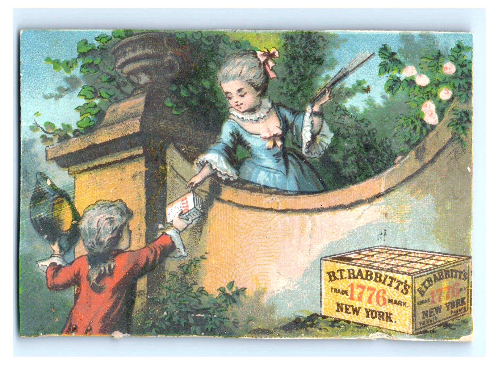 1880s B.T. Babbitt's 1776 Soap Colonial Soldier Flag Cannon Sword Lot ...