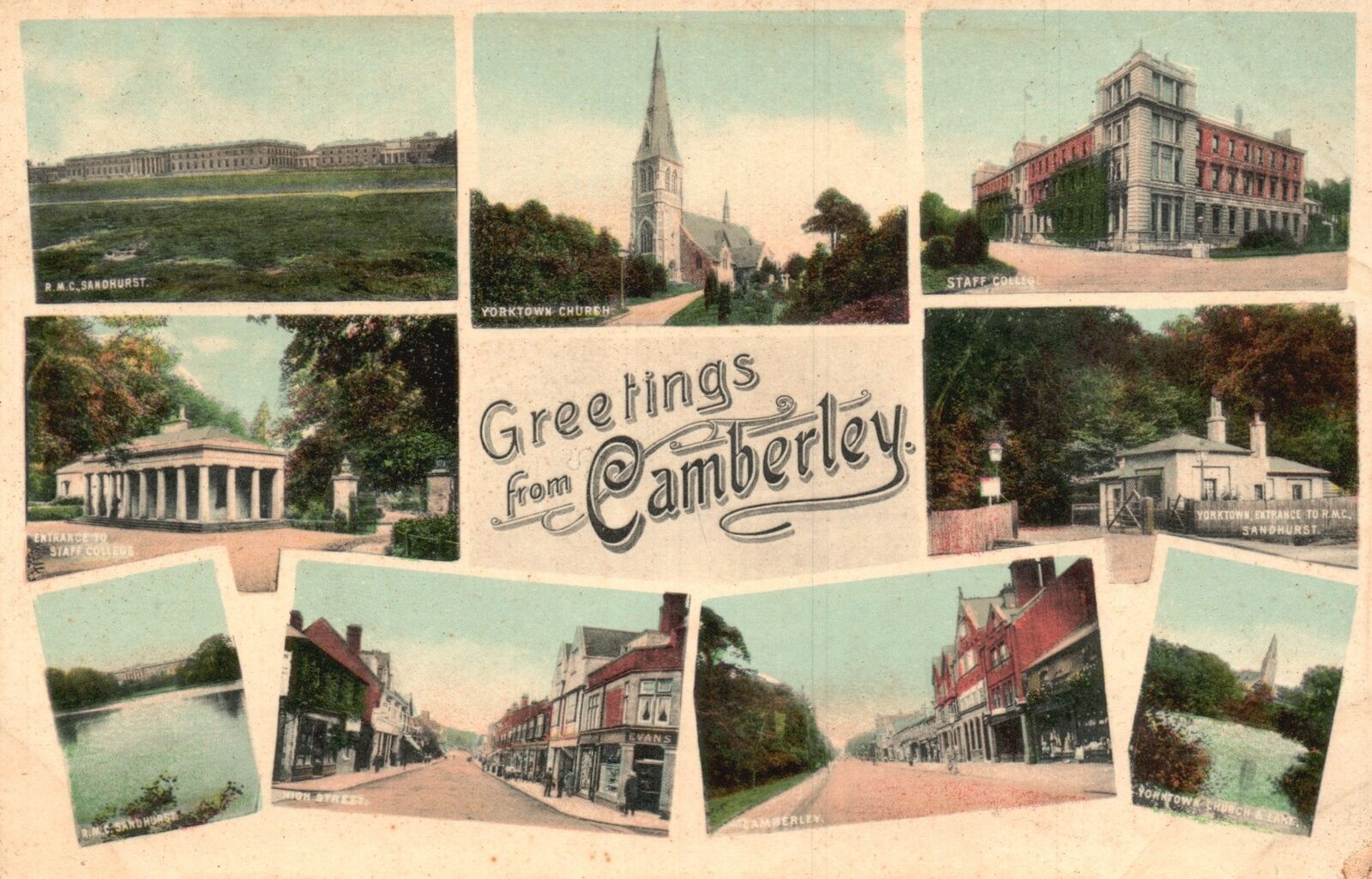 Vintage Postcard 1910s Multi View Famous Places Greetings From ...